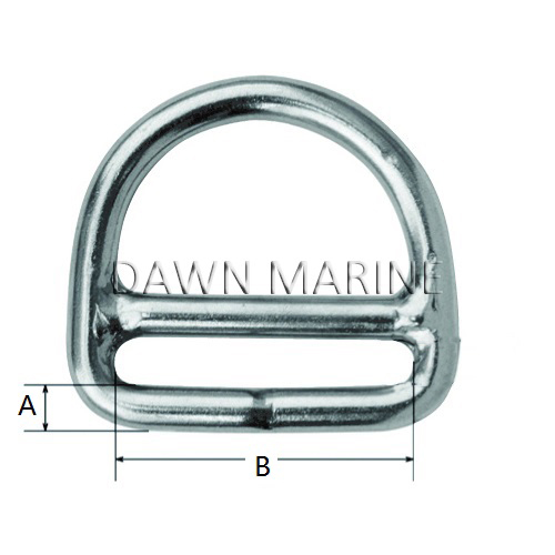 D Ring w/ Bar Stainless Steel 316 | Dawn Marine