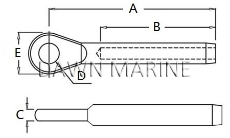 Swage Eye Terminal Stainless Steel 316 | Dawn Marine